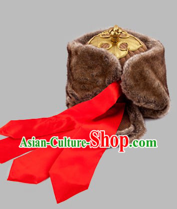 Ancient Chinese Mongolian Emperor Genghis Khan Hat